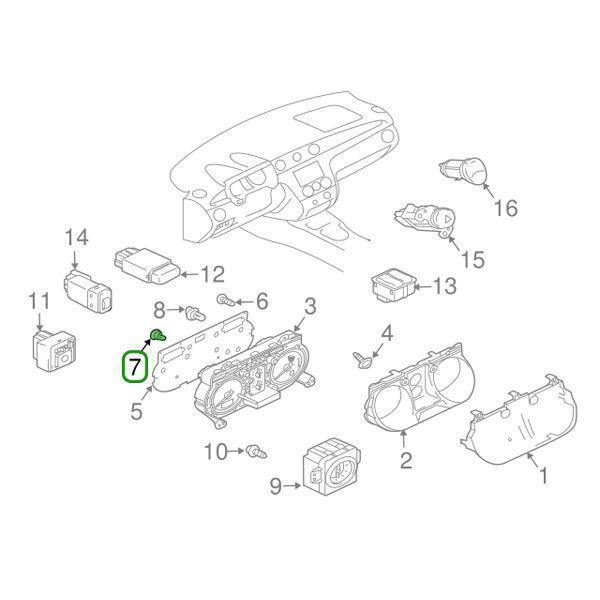 Mitsubishi OEM Gauge Cluster Light Bulb (A) | 2001-2006 Mitsubishi Evo ...